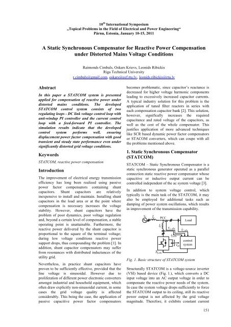 A Static Synchronous Compensator for Reactive Power ...