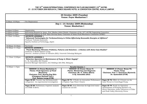 Final Programme Schedule. - space seminar main page