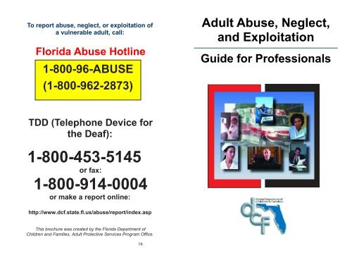 Guide for Professionals - Florida Department of Children and Families