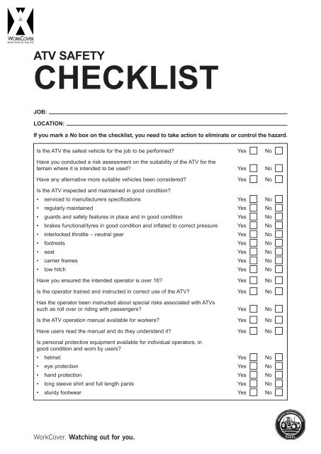 ATV Safety Checklist - Guide to Rural Residential Living