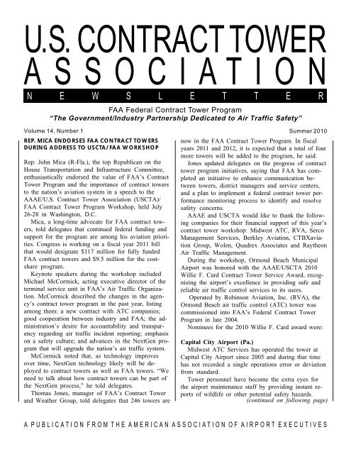 Summer 2010 - Contract Tower Association