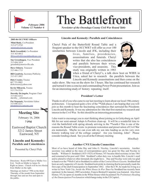 February, 2006 - Local History