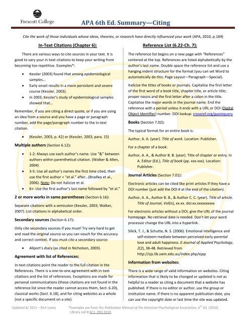  Apa Format Summary How To Write A Summary APA Style 2022 11 03