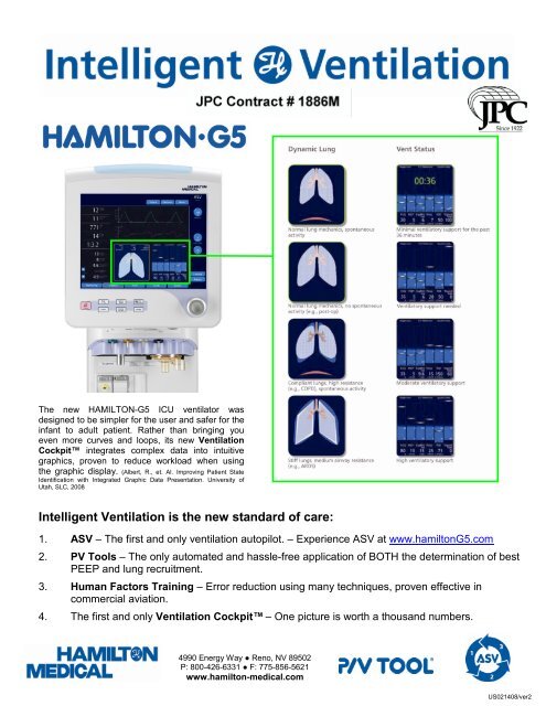 Intelligent Ventilation is the new standard of care: - JPC