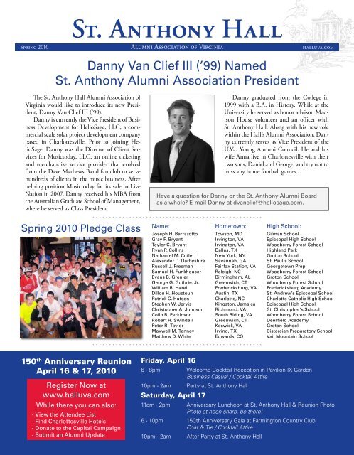 St. Anthony Hall - U.Va. Alumni Association - University of Virginia