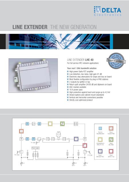 LINE EXTENDER THE NEW GENERATION - DELTA Electronics Spain