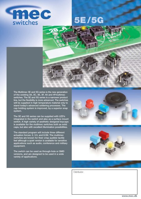 Datasheet - Mec switches