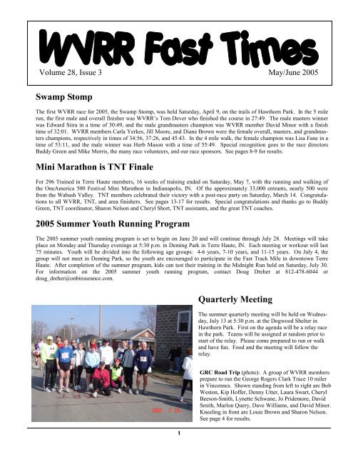 Volume 28 Issue 3 (email) - Wabash Valley Road Runners Club