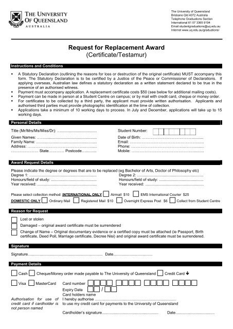 Commonwealth of Australia - University of Queensland