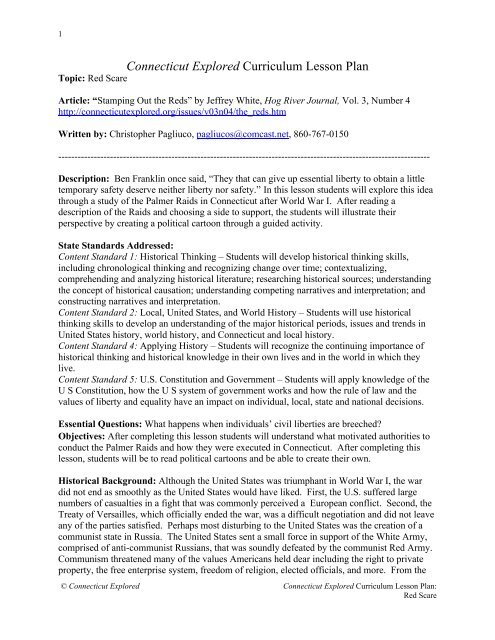 Red Scare Lesson Plan DF - Connecticut Explored