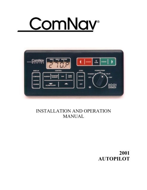 2001 Installation & Operation Manual - ComNav