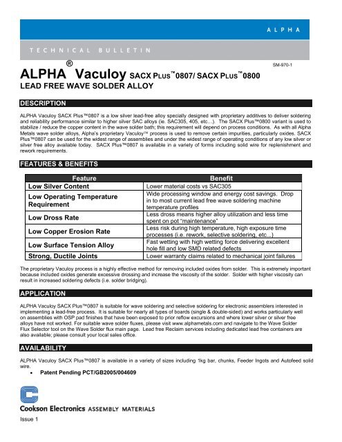 ALPHA Vaculoy SACX PLUS 0807 - Lenz