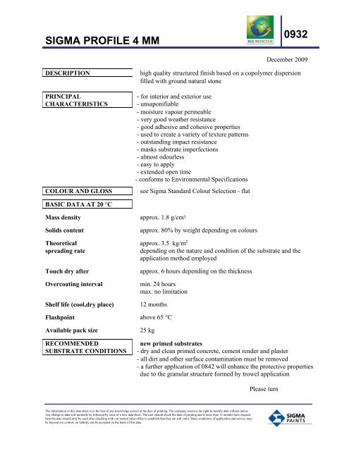 Sigma Profile 4MM - SIGMA PAINTS