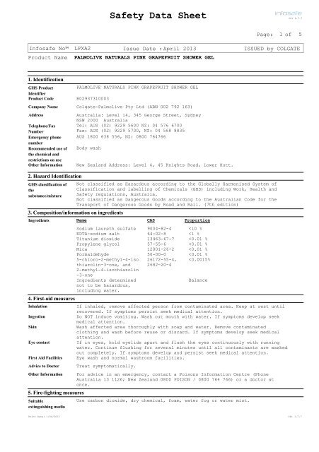 Palmolive Naturals Shower Gel - Colgate