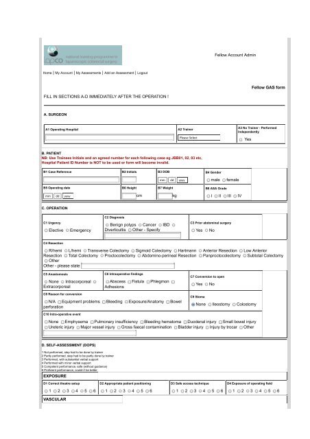Fellow Trainee GAS Form download - Lapco