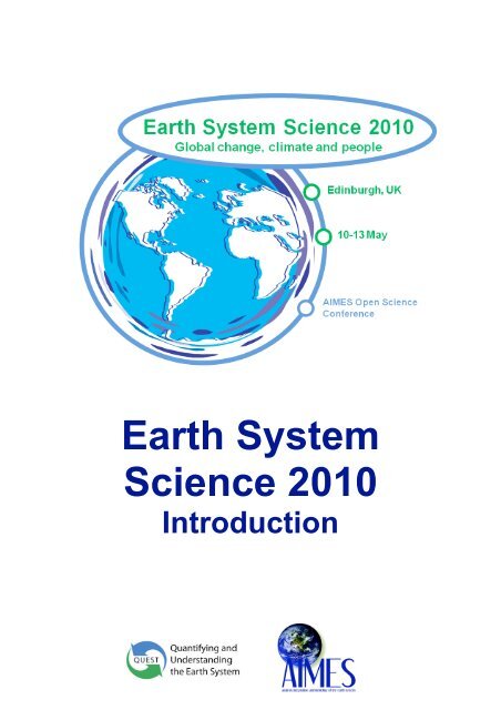 Introduction to Earth System Science - QUEST: Quantifying and ...