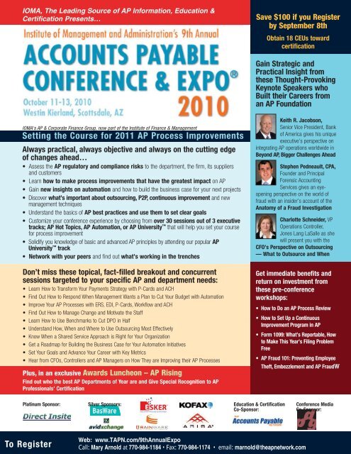 Download Conference Brochure - The Accounts Payable Network