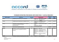 standard operating procedure (sop) index page – internal - Accord