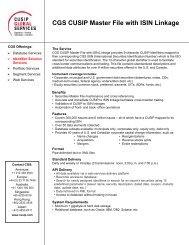 CGS CUSIP Master File - CUSIP Global Services