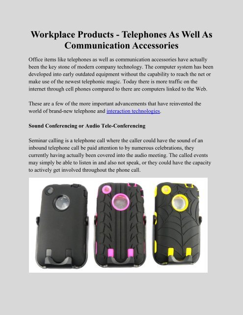 Workplace Products - Telephones As Well As Communication Accessories