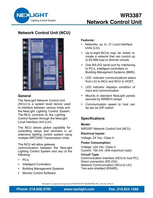 WR3387 Network Control Unit - NexLight