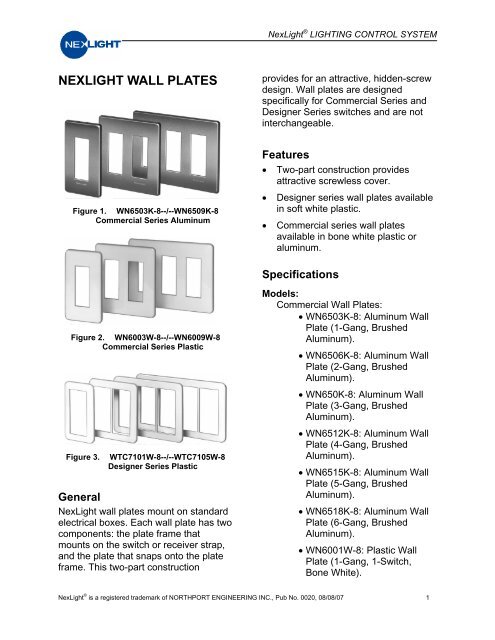 NEXLIGHT WALL PLATES