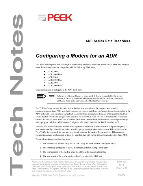 ADR Modem Setup Tech Note 99-363 Rev 3.pdf - Peek Traffic