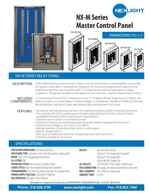 NX-M Series Master Control Panel - NexLight
