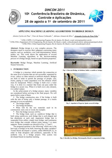 APPLYING MACHINE LEARNING ALGORITHMS TO BRIDGE DESIGN