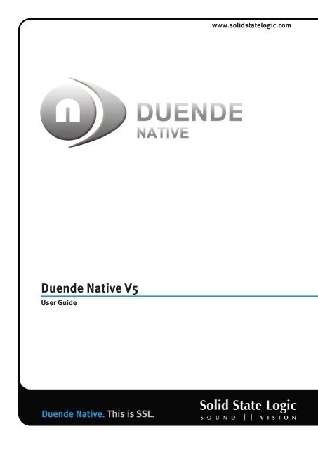 Duende Native User Guide - Solid State Logic