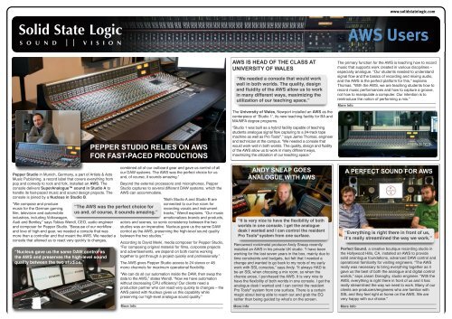 AWS Users - Solid State Logic
