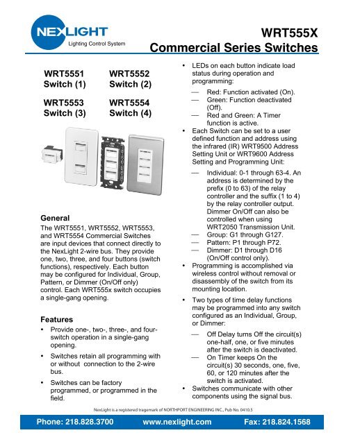 WRT555X Commercial Series Switches - NexLight