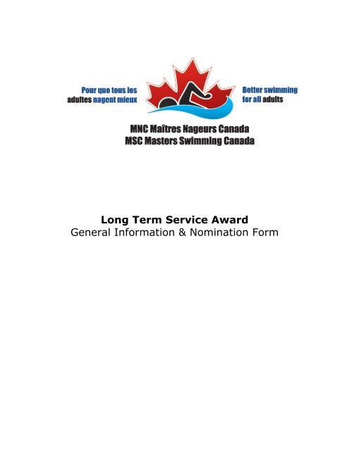 Long Term Service Award General Information & Nomination Form