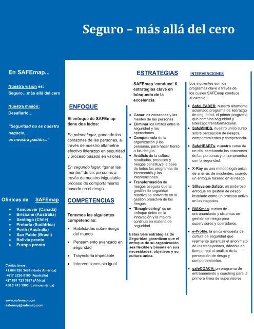 Seguro â mÃ¡s allÃ¡ del cero - SAFEmap International