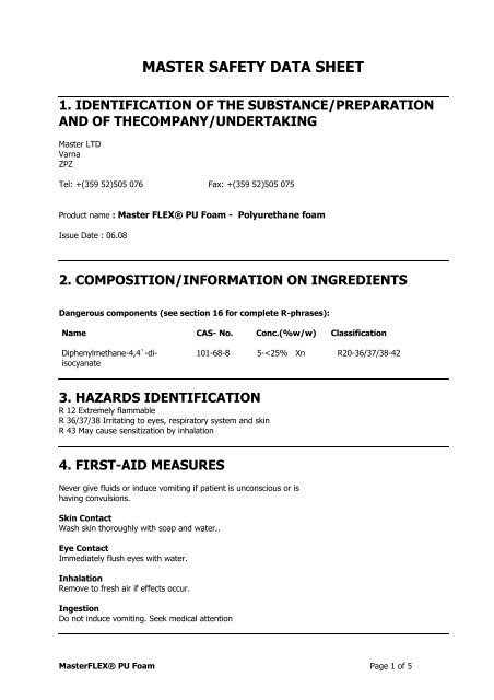 A Tale Of Two Material Safety Data Sheets (MSDS), 60% OFF