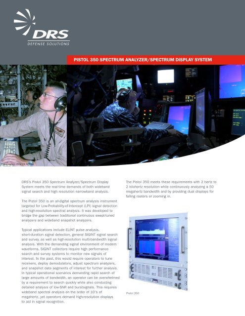 Pistol 350 Spectrum Analyzer/Spectrum Display System