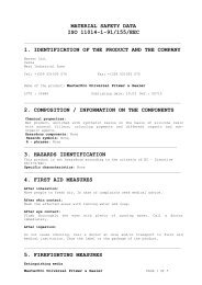 MASTER SAFETY DATA SHEET