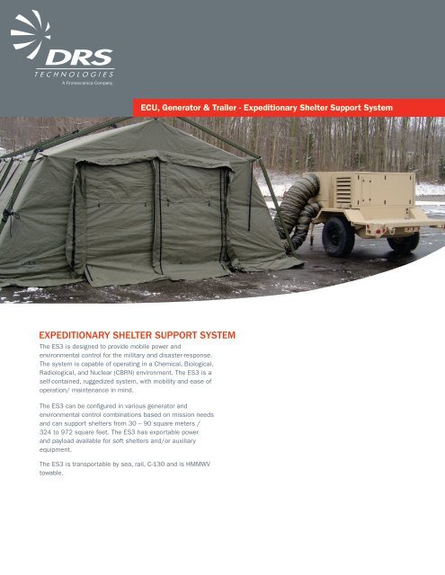 expeditionary shelter support system