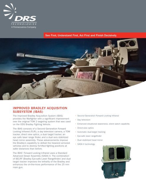 improved bradley acquisition subsystem (ibas) - DRS Technologies
