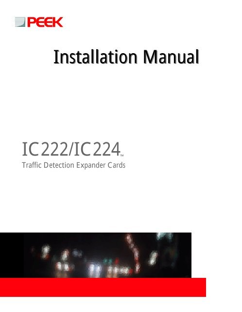 IC222-IC224 Installation Manual.pdf - Peek Traffic