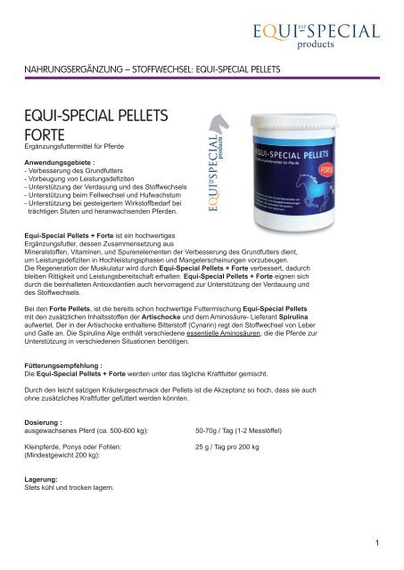 eQuI-sPecIal Pellets forte