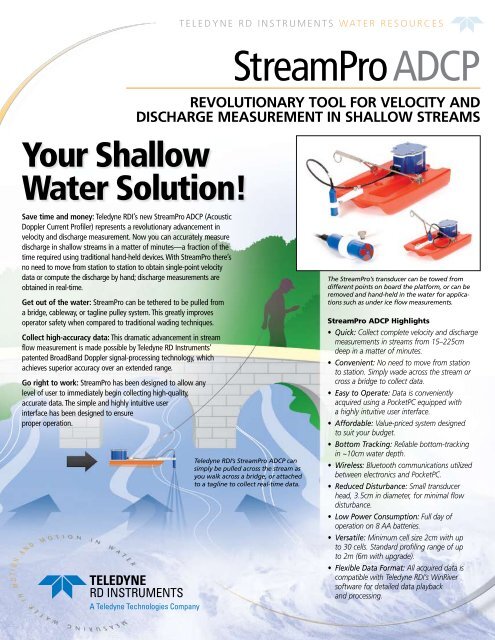 StreamPro ADCP - CC Lynch & Associates , Inc.
