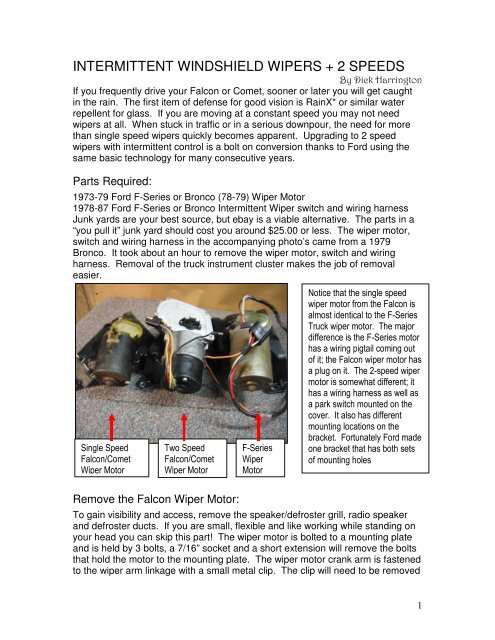 Intermittent Windshield Wipers