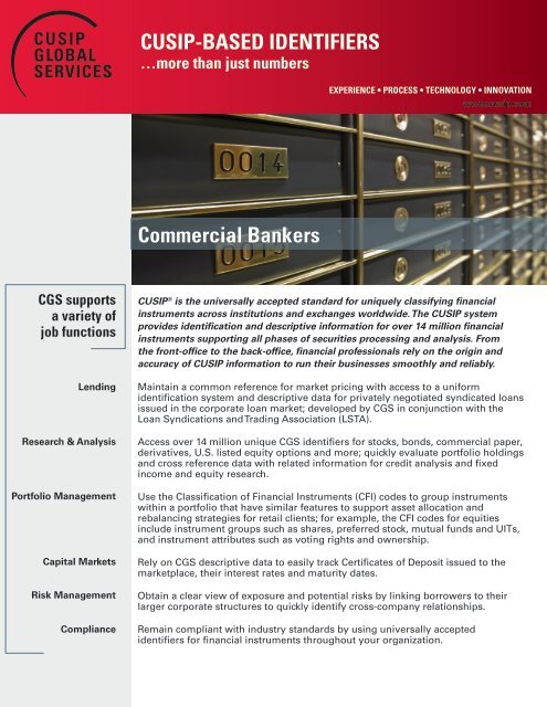 Fact Sheet (PDF) - CUSIP Global Services
