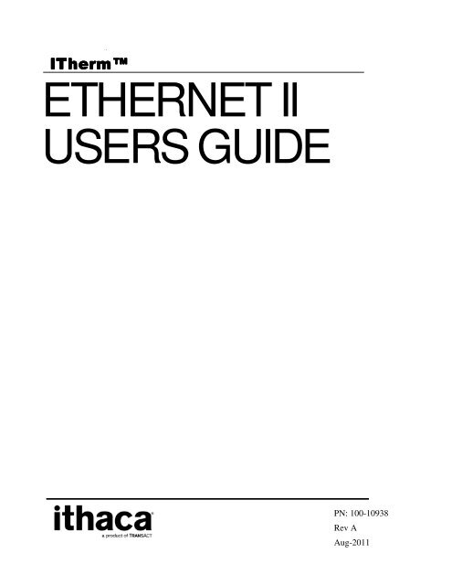 ETHERNET II USERS GUIDE - TransAct