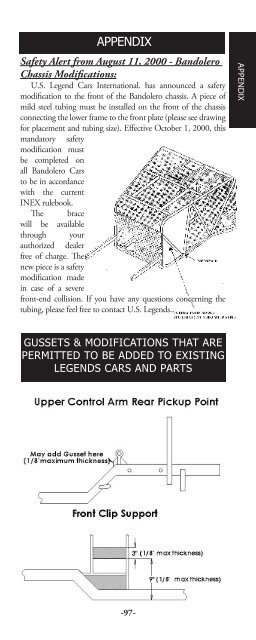 APPENDIX - US Legend Cars International