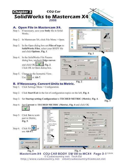 CO2 Car SolidWorks to Mastercam X4 - Cudacountry.net