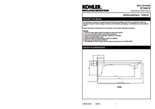 Installation Instructions - Kohler