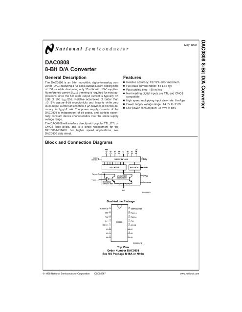 DAC0808 8-Bit D/A Converter