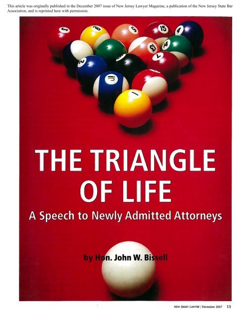 The Triangle of Life - Connell Foley LLP